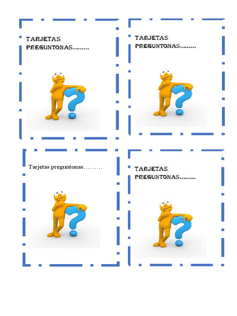 Tarjetas Preguntonas | PDF