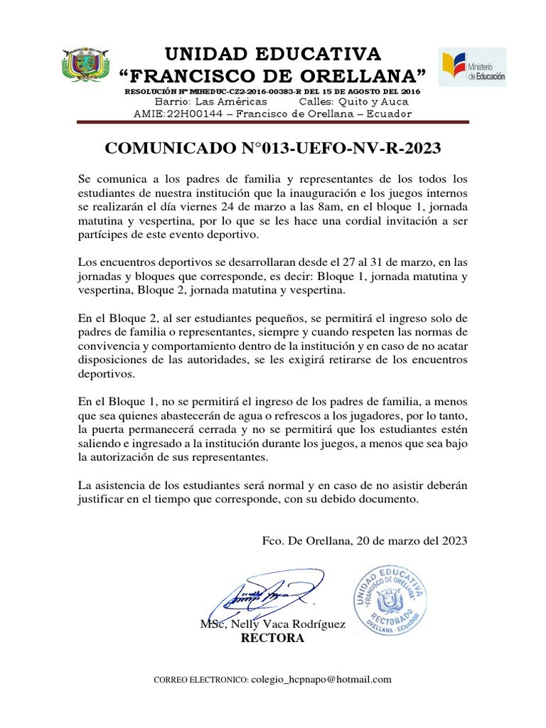 Comunicados 13 | PDF