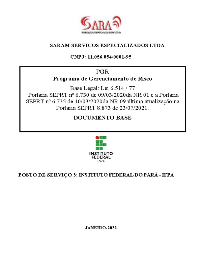 PGR - Saram Serviços Especializados LTDA | PDF