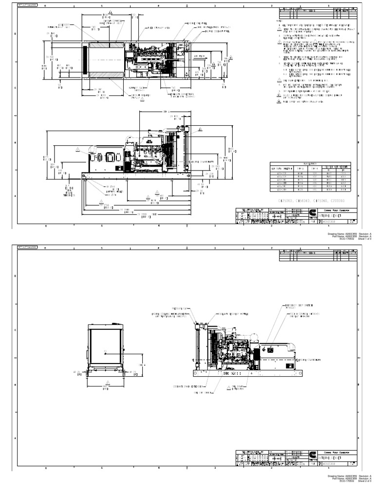 C125D6D, C150D6D, C175D6D, C200D6D: Outline, Genset | PDF | Electric ...