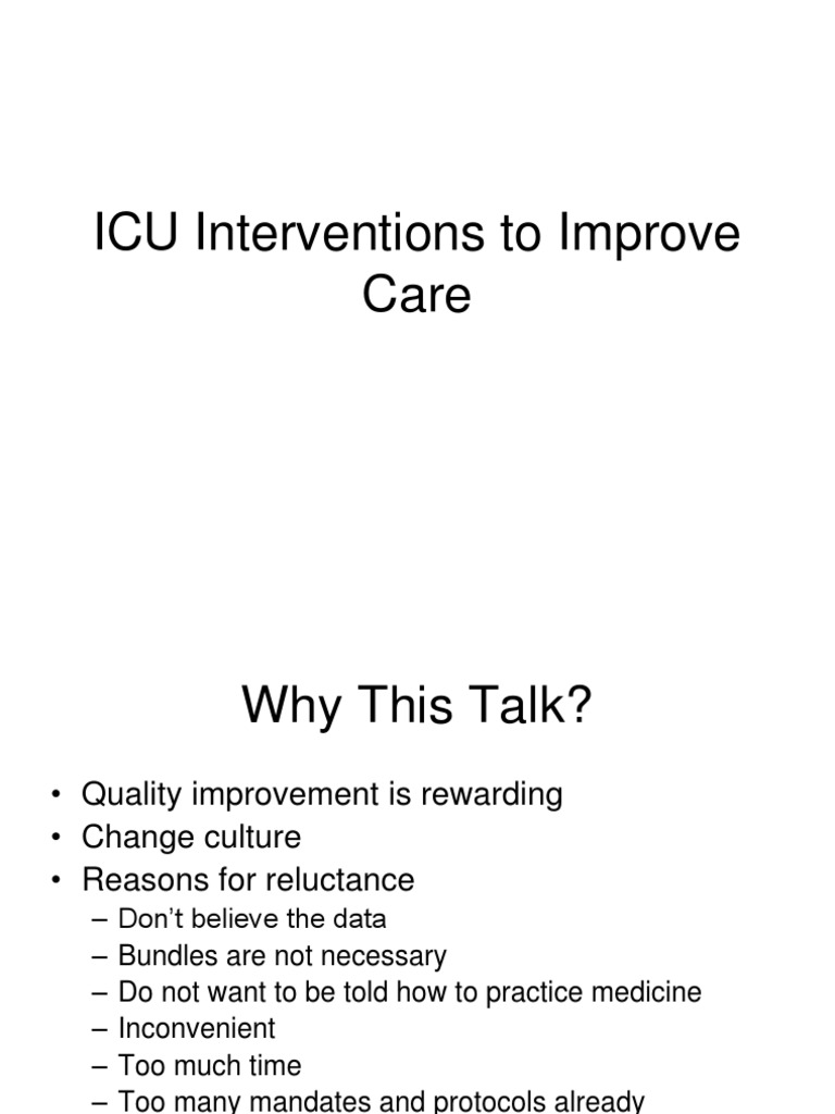 Icu Bundles | Intensive Care Unit | Intensive Care Medicine