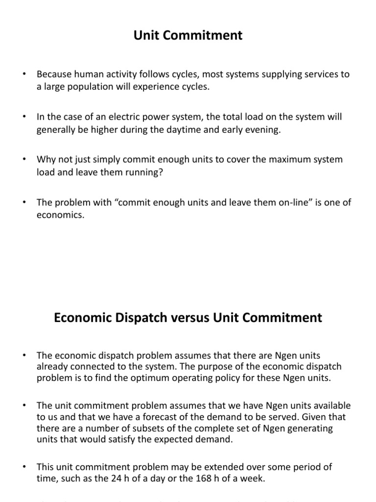 Unit Commitment | Download Free PDF | Mathematical Optimization | Systems Analysis