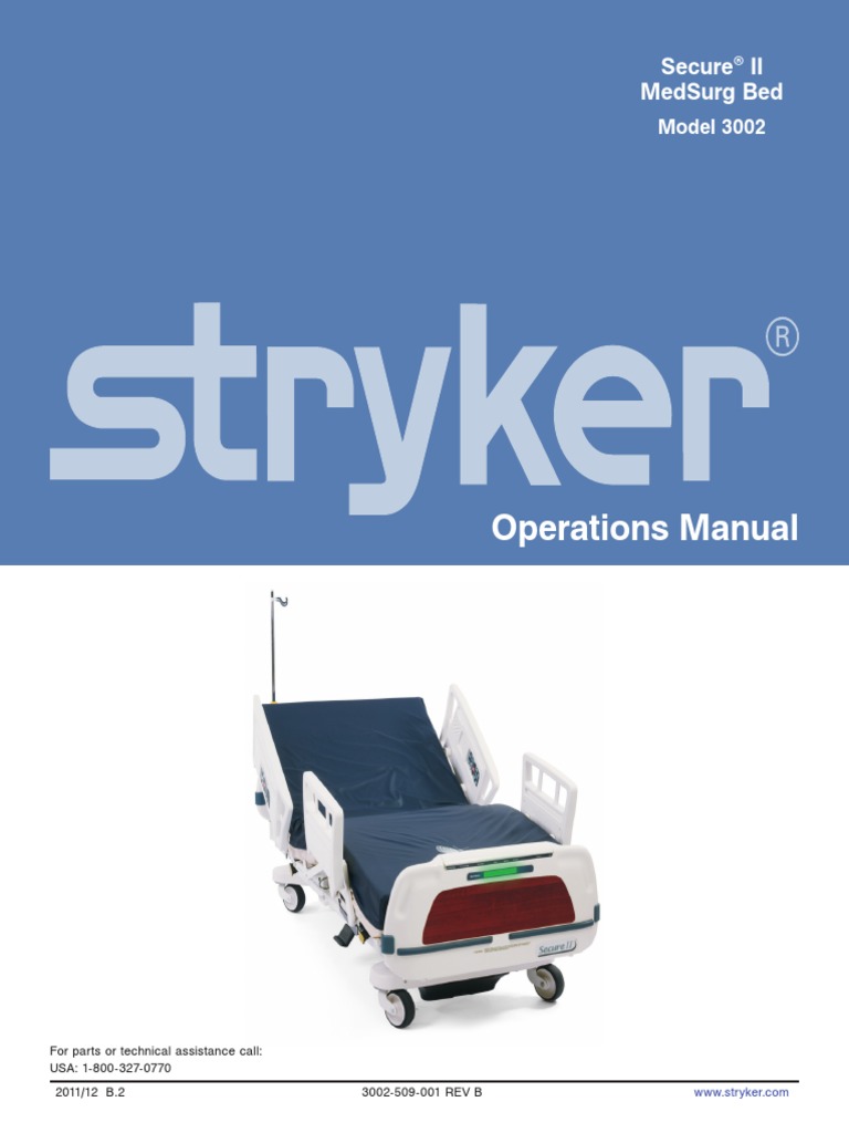 Cama STRYKER SECURE II | PDF | Ac Power Plugs And Sockets ...