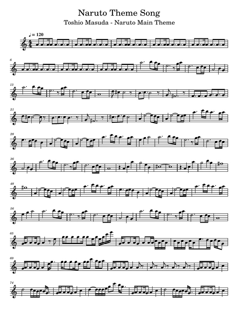 Naruto Theme Song | PDF
