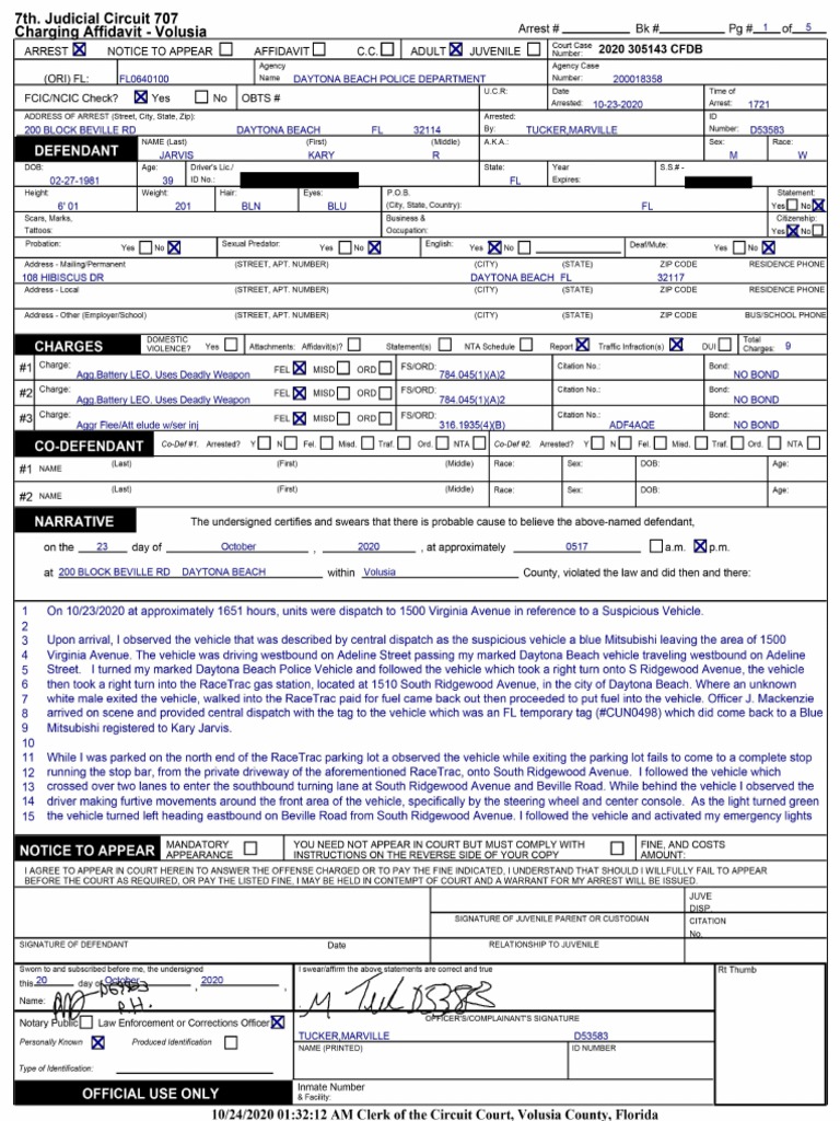 Jarvis Arrest Report | PDF