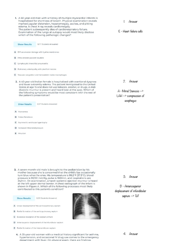 Cardiac Conditions and Diagnoses Guide | PDF | Heart | Circulatory System