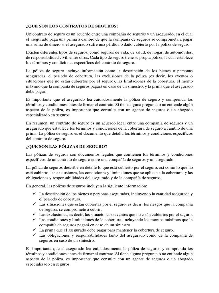 Guía Básica de Contratos de Seguros | PDF | Seguro | Reaseguro