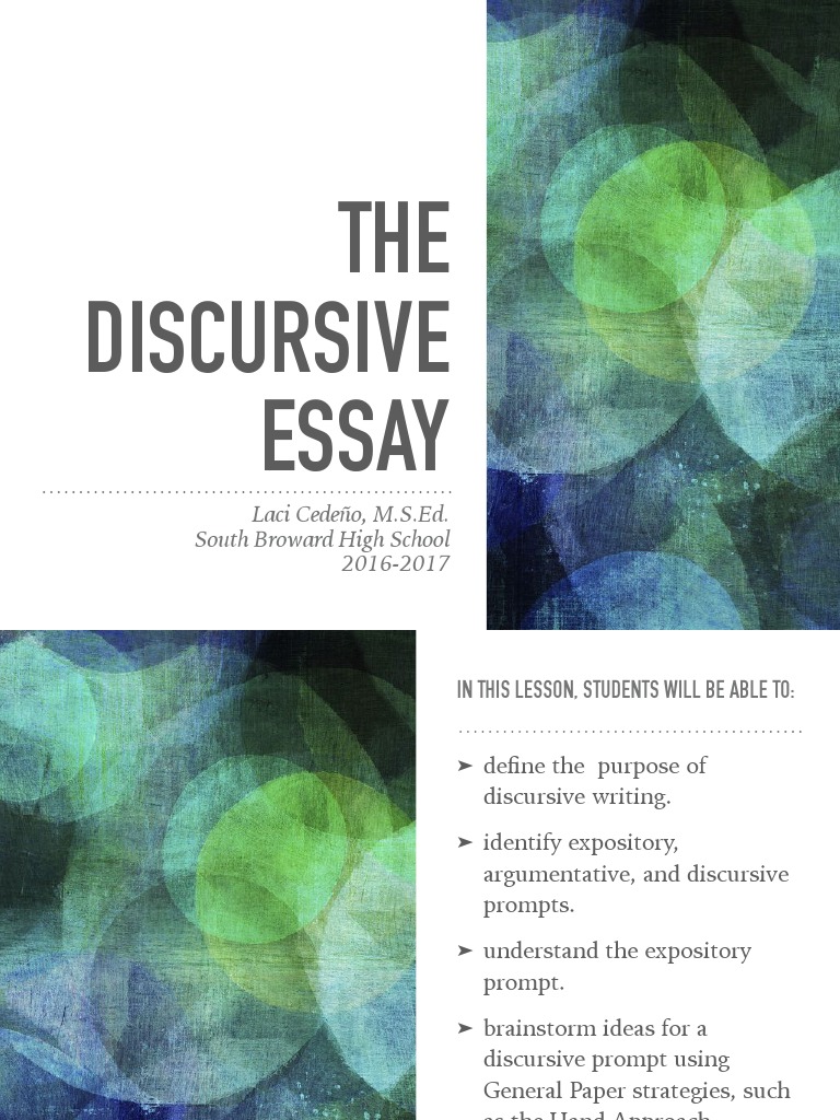 Guide to Writing a Discursive Essay | PDF | Essays | Reason