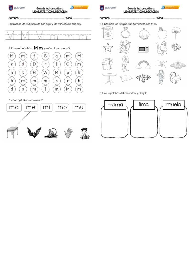 Guía letra M | PDF
