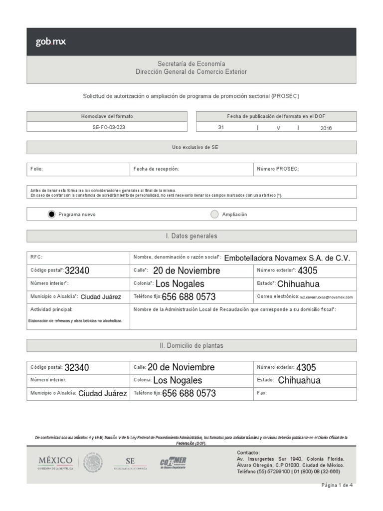 PROSEC | Descargar gratis PDF | Privacidad de la información | México