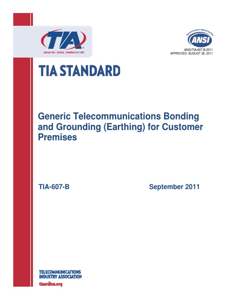 ANSI-TIA-607-B Telecommunication Grounding and Bonding | PDF | Coaxial ...