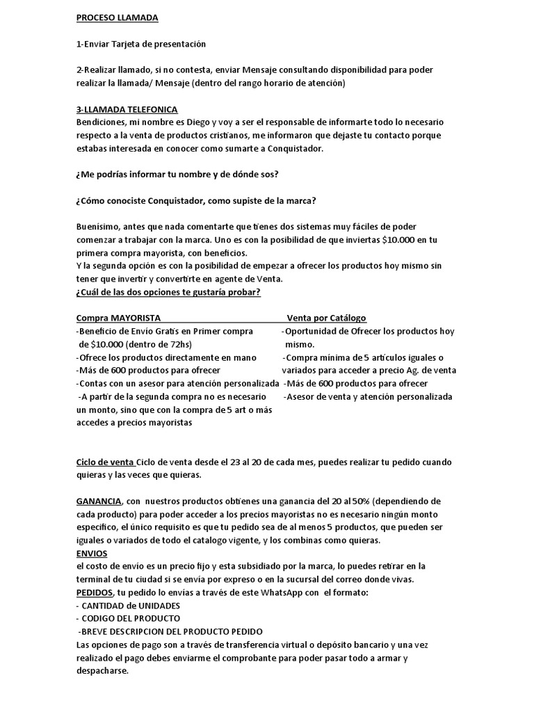 Proceso Llamada | PDF | Informática