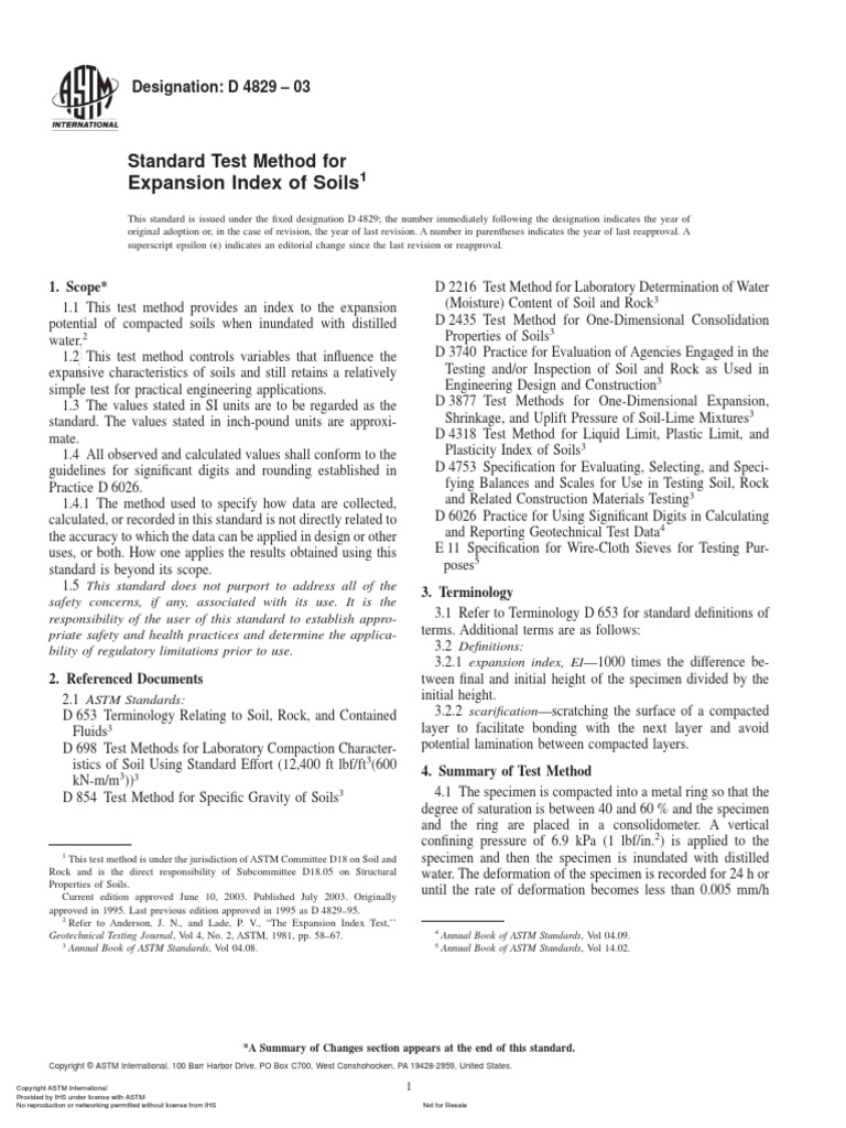 Astm D4829 | PDF | Physical Sciences | Materials