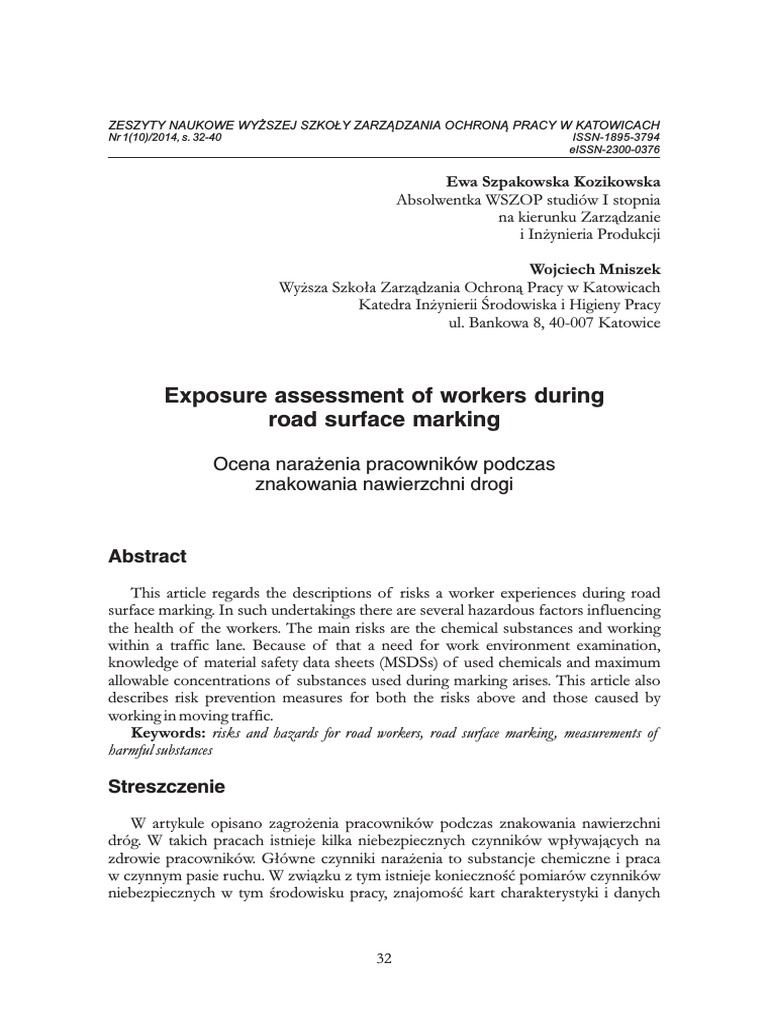 Exposure Assessment | PDF