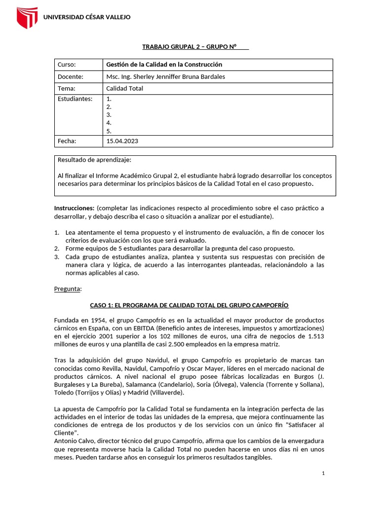 Trabajo Grupal 2 - Tagged | PDF | Calidad (comercial) | Etiqueta privada