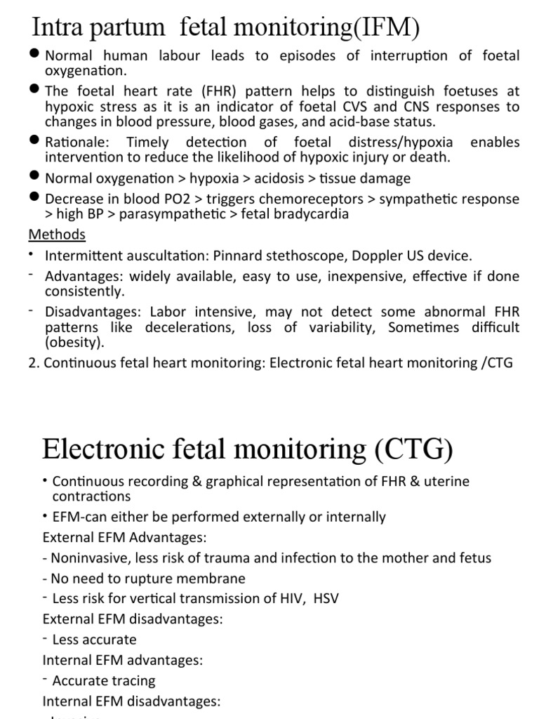 Intrapartum Fetal Monitoring | PDF | Hypoxia (Medical) | Medical ...