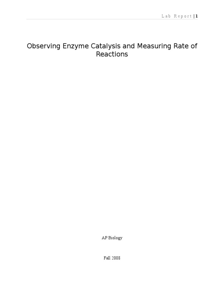Observing Enzyme Catalysis and Measuring Rate of | PDF