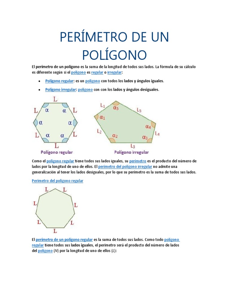 Perímetro de Un Polígono | PDF