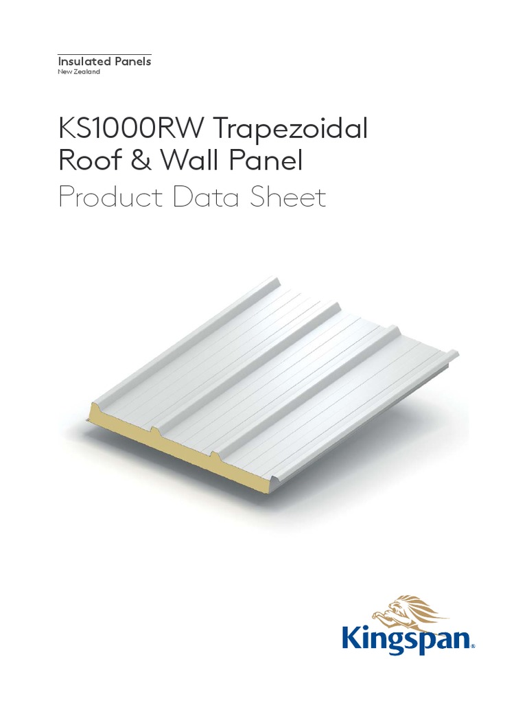 Kingspan ks1000rw Trapezoidal Roof Wall Data Sheet en NZ | PDF | Roof ...