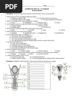 Male and Female Reproductive System Quiz | PDF | Reproductive System ...