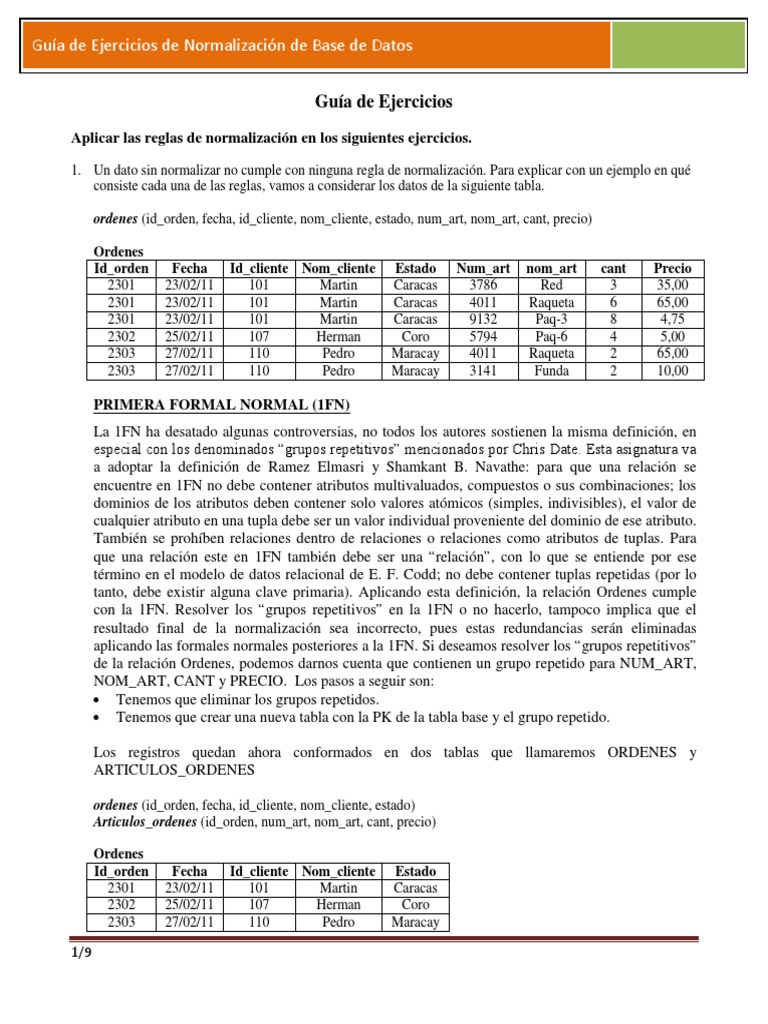 Normalizacion_ejercicios | PDF | Bases de datos | Maestros