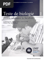 Culegere Biologie 2022 UMF Cluj-Napoca | PDF