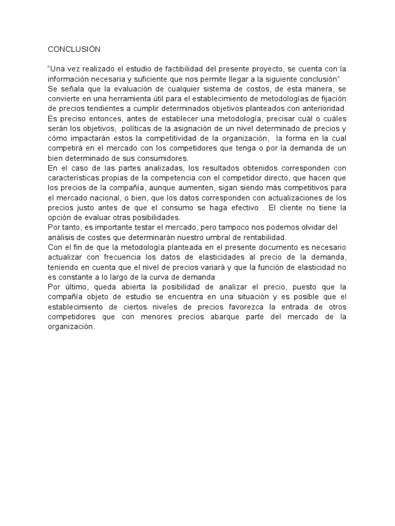Conclusiones clave sobre la metodología de fijación de precios tras el ...