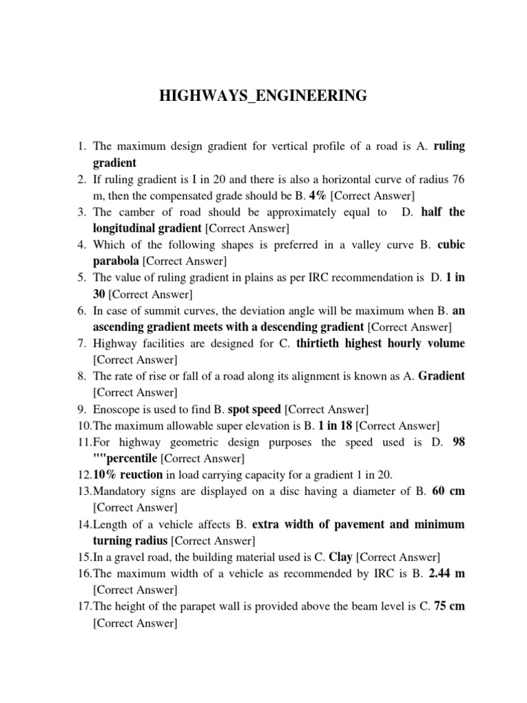 HIGHWAYS | PDF | Traffic | Concrete