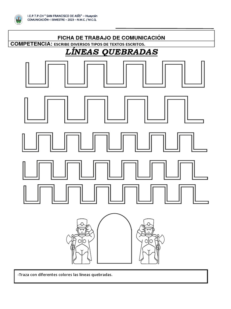 Líneas Quebradas: Ficha de Trabajo de Comunicación Competencia | PDF