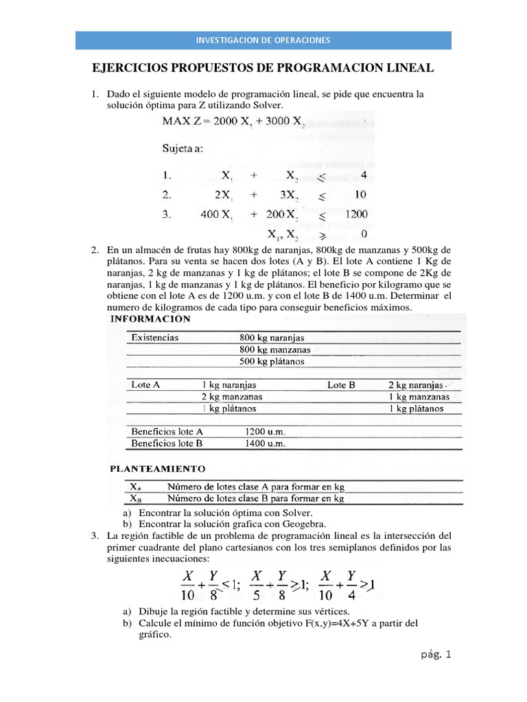 Tarea Grupal 01 | PDF | Programación lineal | Matemáticas Aplicadas