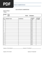 Rules For Elocution Competition | PDF