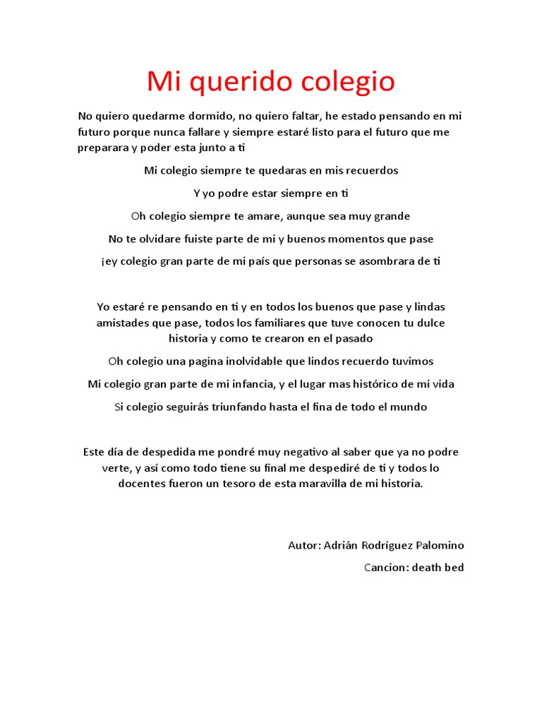 Mi Querido Colegio Pdf