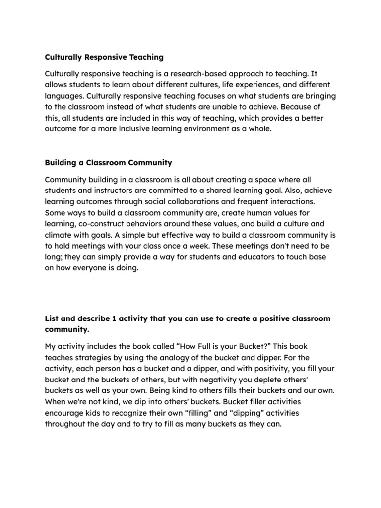Culturally Responsive Teaching | PDF | Learning | Classroom