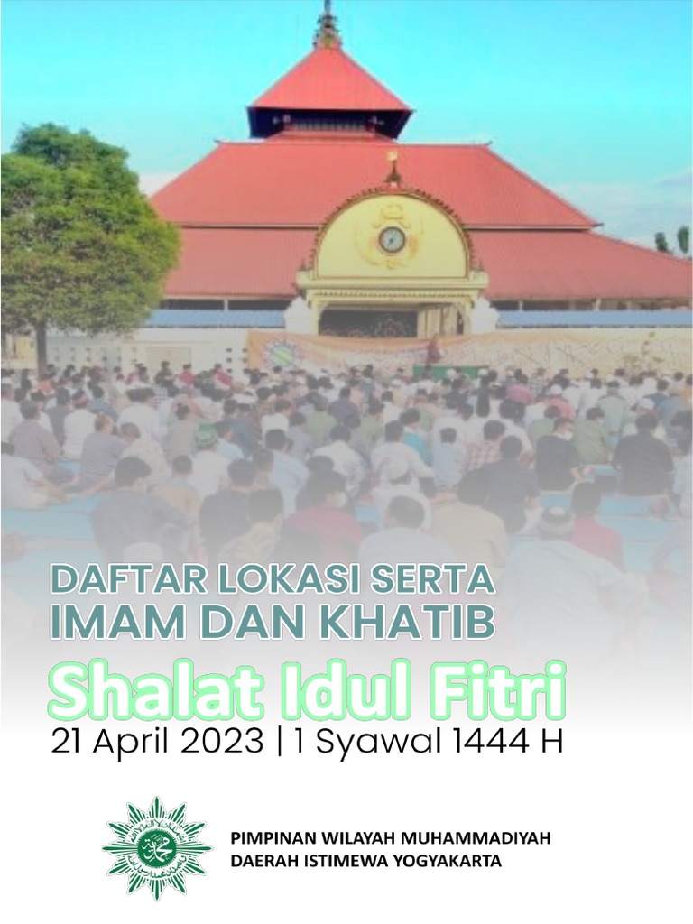 Daftar Imam Dan Lokasi Pelaksanaan Shalat Idul Fitri Muh Diy | PDF