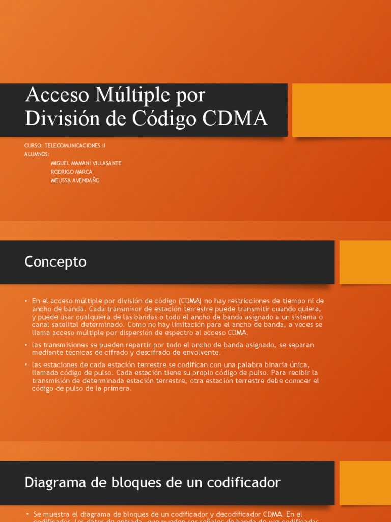 Acceso Múltiple Por División de Código CDMA | PDF | Ingeniería de difusión | Radio