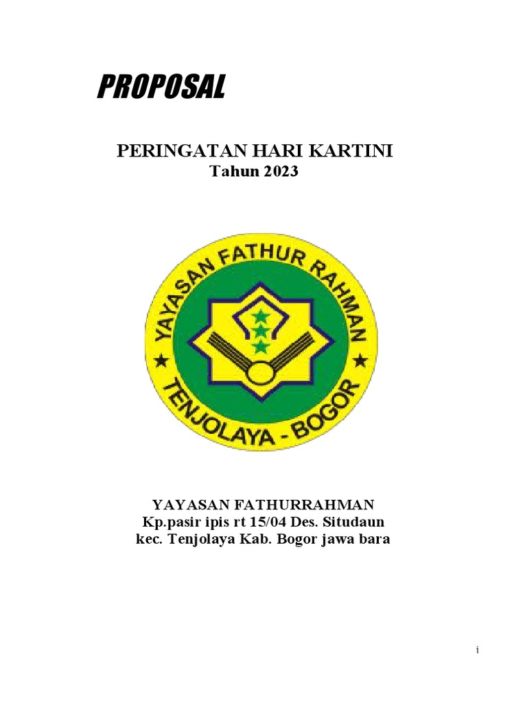 Proposal Hari Kartini | PDF
