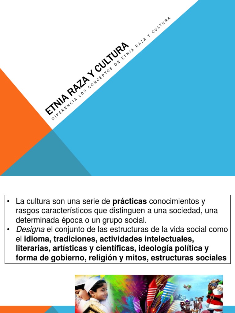 Explorando los conceptos de cultura, raza y etnia | PDF