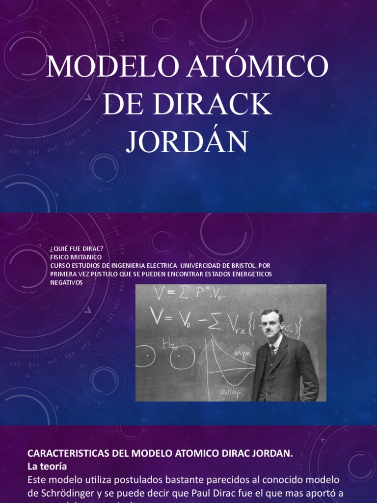 Modelo Atómico de Dirack Jordán | PDF