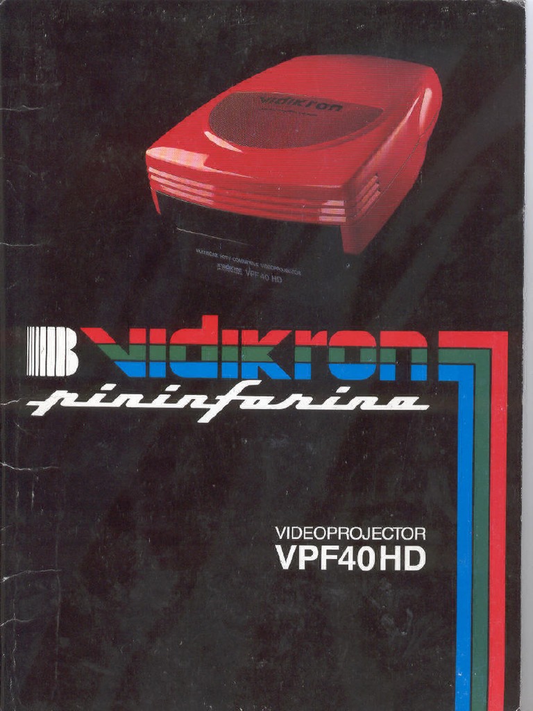 MANUAL - Vidikron VPF40HD | PDF