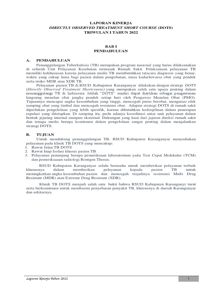 Laporan Kinerja Triwulan I 2022 - 2 | PDF