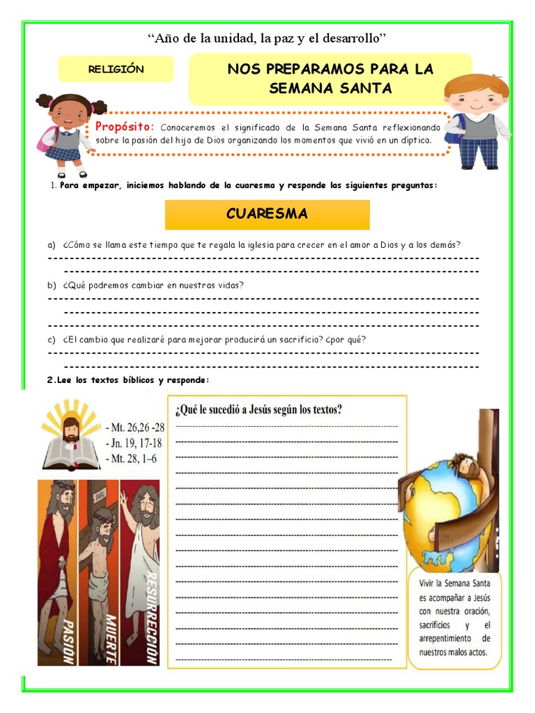 Actividades de Semana Santa para Niños | PDF | Estudios de idiomas ...