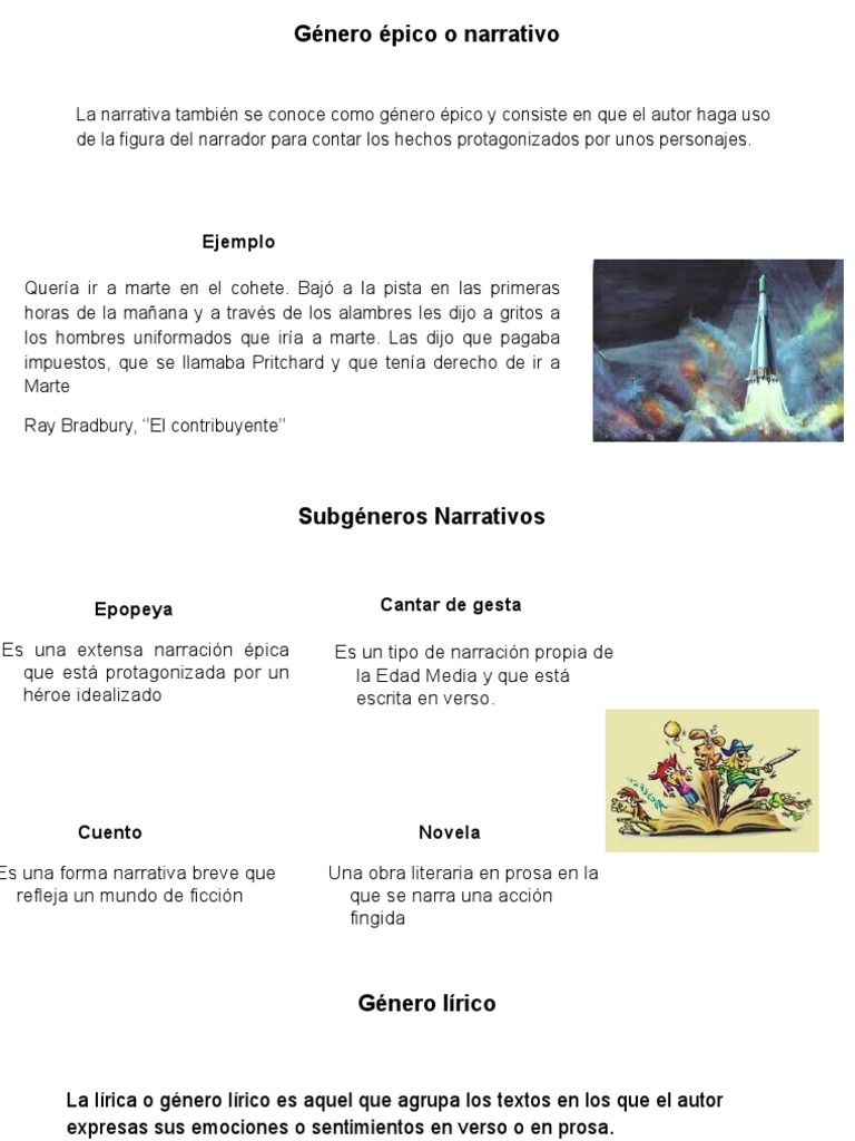 Género Épico o Narrativo: Ejemplo | PDF | Narración | Narrativa