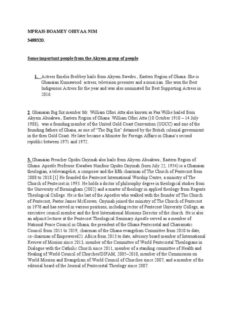 Akyem People | PDF | Ghana