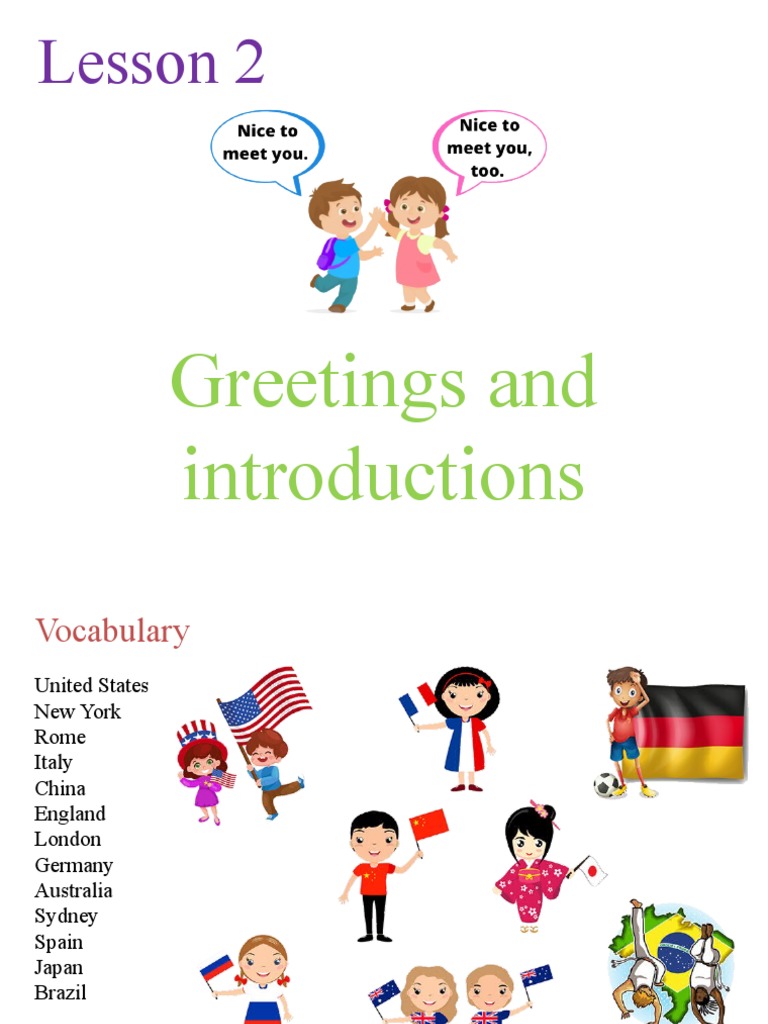 Lesson 2 Greetings and Introductions | PDF