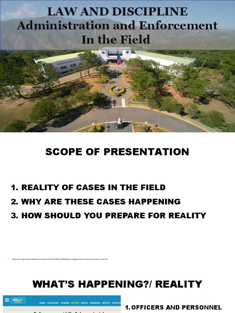 Law and Discipline Administration and Enforcement in The Field | PDF ...