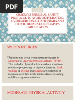 Observes Personal Safety Protocol To Avoid Dehydration, Overexertion ...