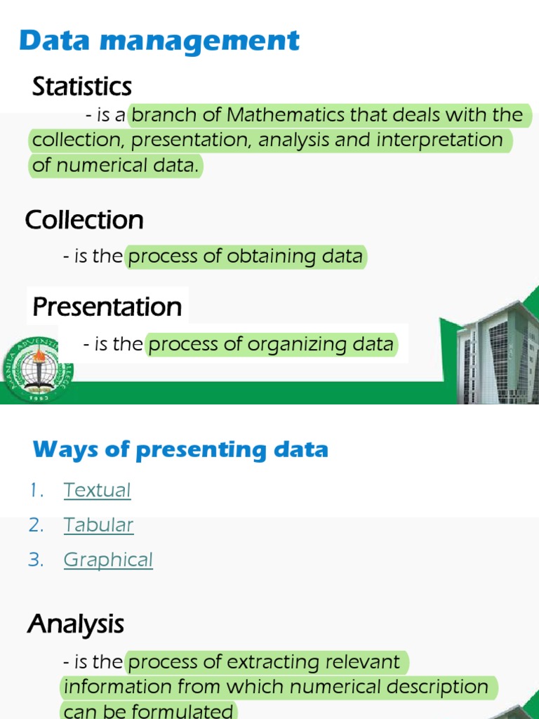 Statistics: Data Management | PDF | Statistics | Level Of Measurement