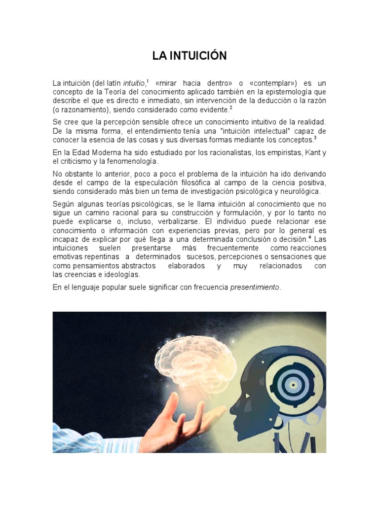 LA INTUICIÓN | PDF
