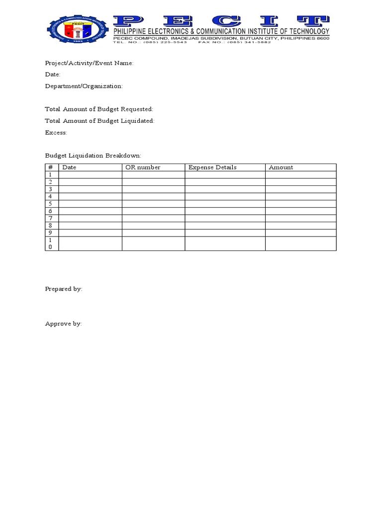 Budget Liquidation Proposal | PDF