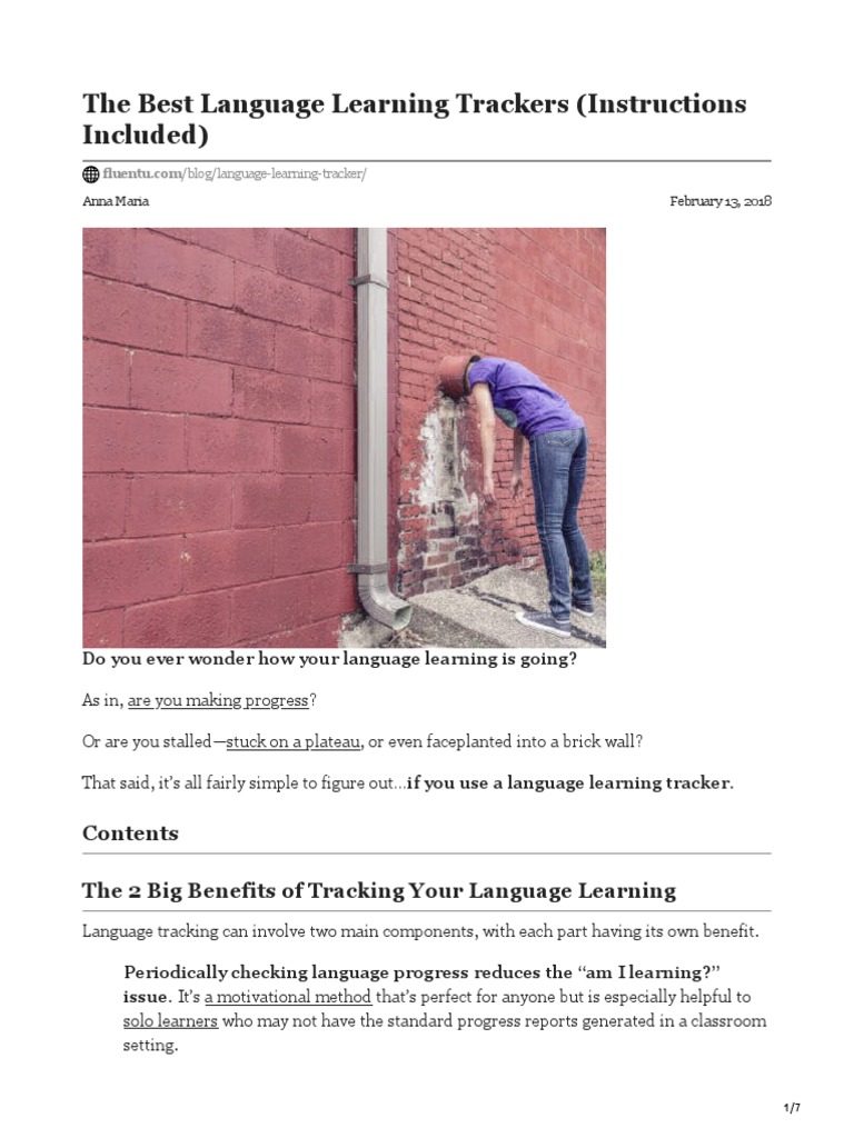 Language Learning Tracker | PDF | Vocabulary | Learning